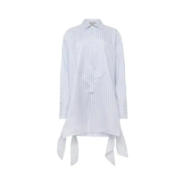 JW Anderson Side Knot Shirt Dress /blue - White