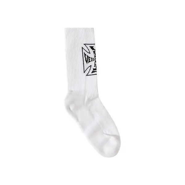 Vetements Biker Cross Logo Socks /black - White
