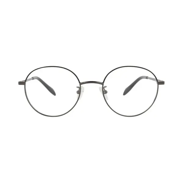 Alexander McQueen Round-frame Metal Optical Frames 'ruthenium/transparent - Silver