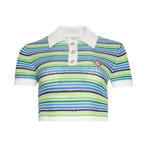 Casablanca Striped Polo Shirt
