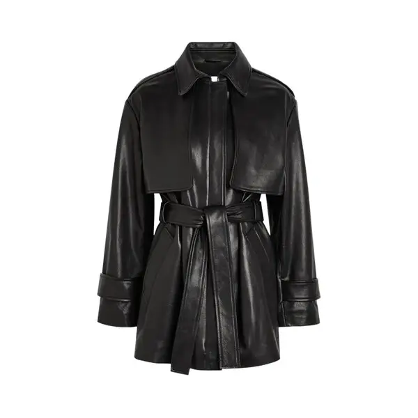 Nour Hammour Priya Belted Jacket 'noir Classique - Black