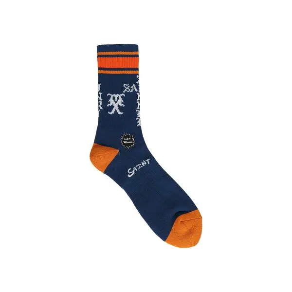 SAINT MXXXXXX Sinner Socks /orange - Blue