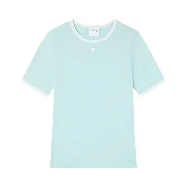 COURREGES Signature Contrast T-shirt - Green