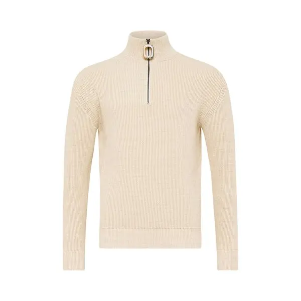 JW Anderson Half Zip Jumper 'ivory - White