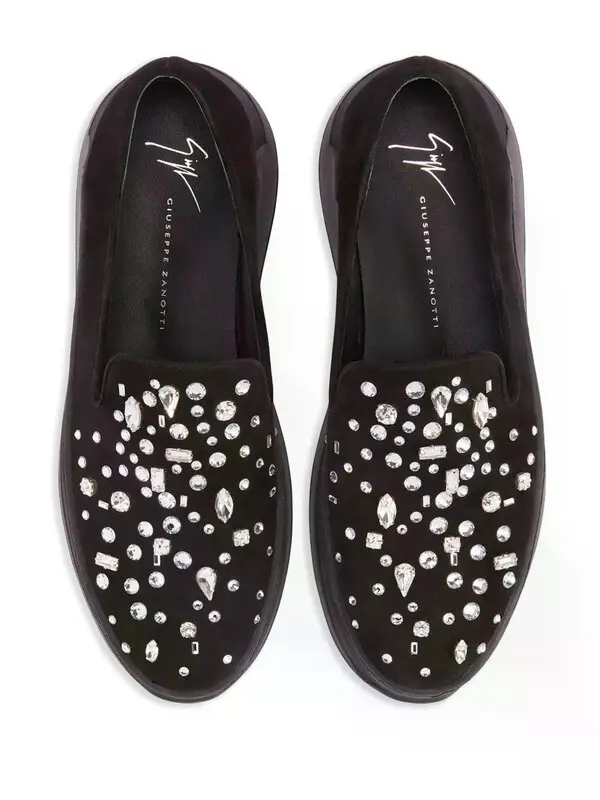 GIUSEPPE ZANOTTI Afelia Crystal-embellished Loafers