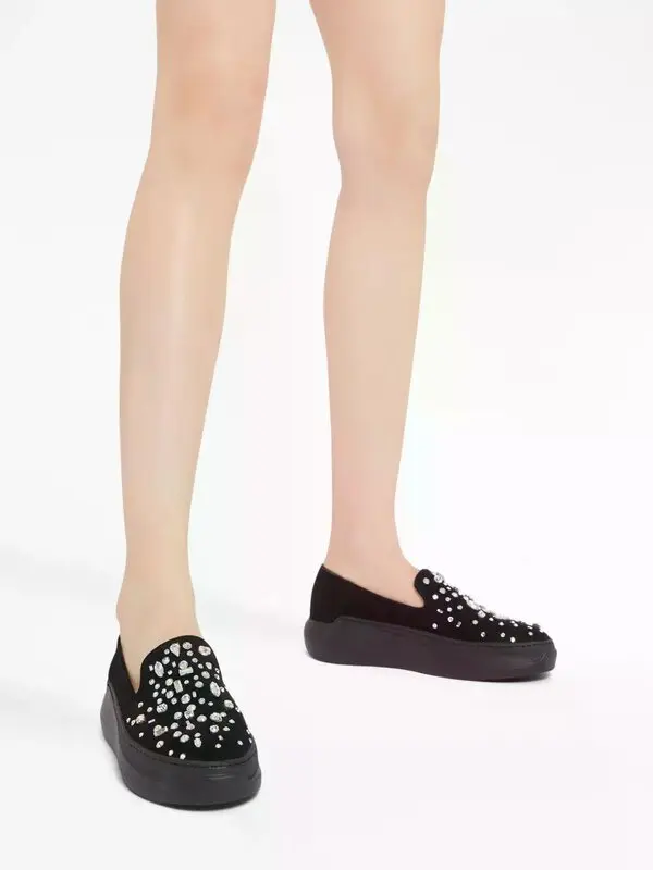 GIUSEPPE ZANOTTI Afelia Crystal-embellished Loafers