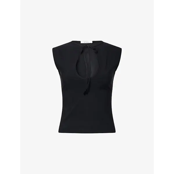 Gimaguas Anis Key-hole Stretch-woven Top