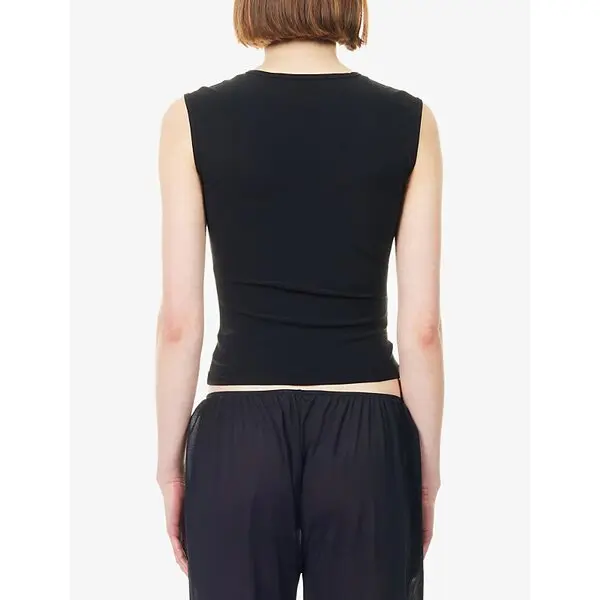 Gimaguas Anis Key-hole Stretch-woven Top