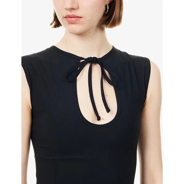 Gimaguas Anis Key-hole Stretch-woven Top