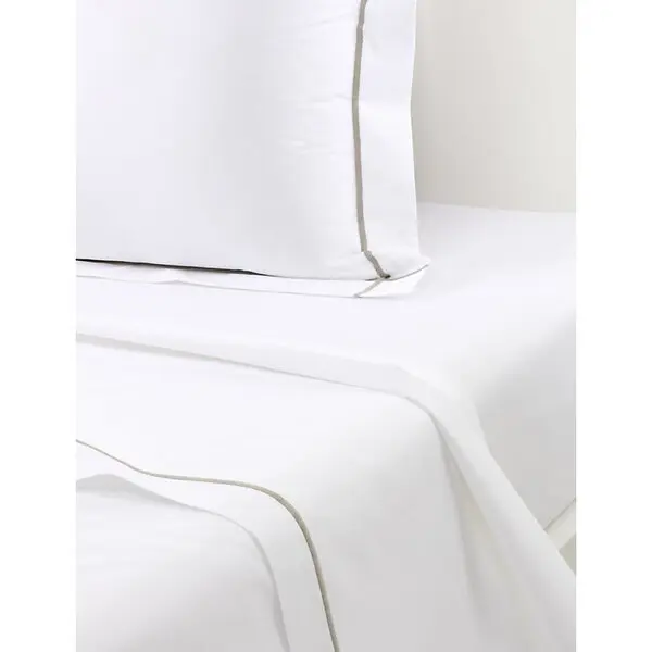YVES DELORME Athena Cotton Flat Sheet - Kaki