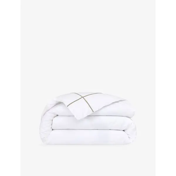 YVES DELORME Athena Cotton Duvet Cover - Kaki