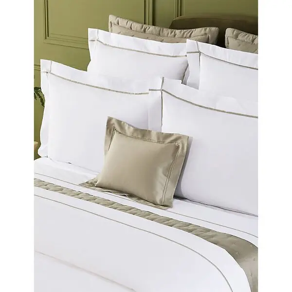 YVES DELORME Athena Cotton Duvet Cover - Kaki