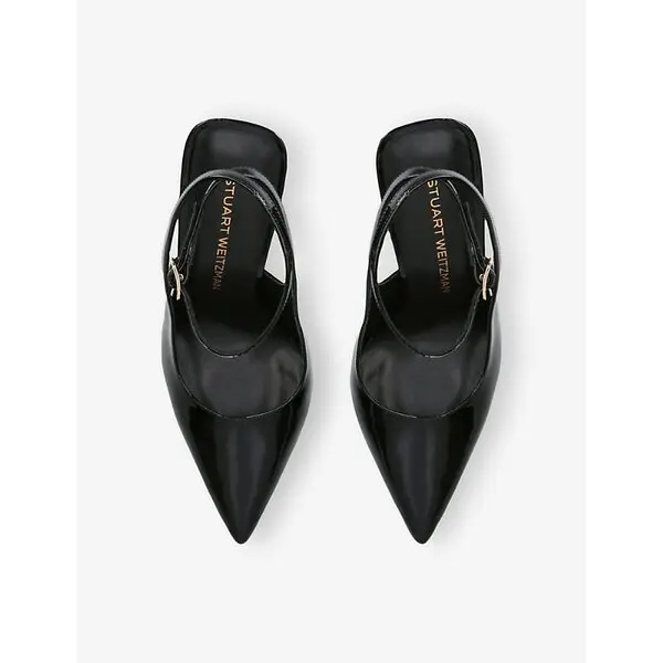 STUART WEITZMAN Vinnie 100 Patent-leather Courts