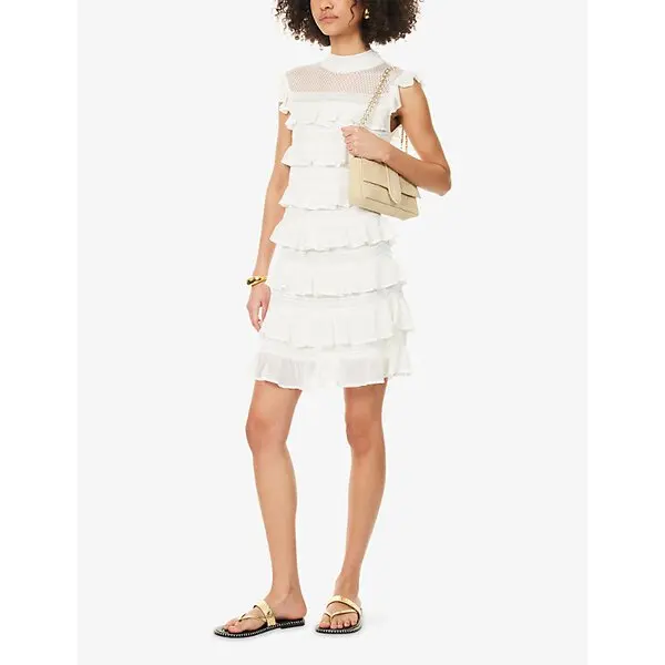 Zimmermann Luna Lace Frill Knitted Mini Dress - Ivory | Editorialist