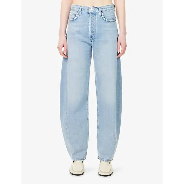 AGOLDE Luna Curved-leg Denim Jeans - Addition