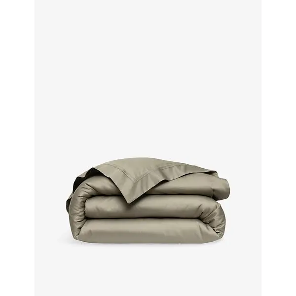 YVES DELORME Triomphe Cotton Duvet Cover - Kaki