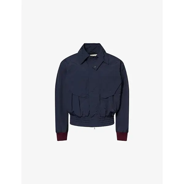 Dries Van Noten Relaxed-fit Collared Nylon Jacket - Navy