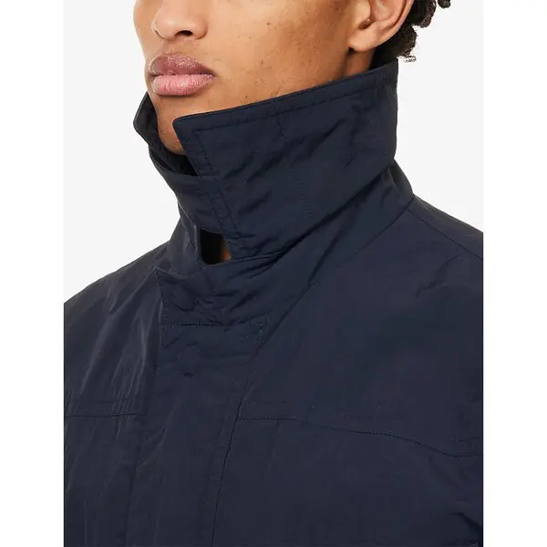 Dries Van Noten Relaxed-fit Collared Nylon Jacket - Navy