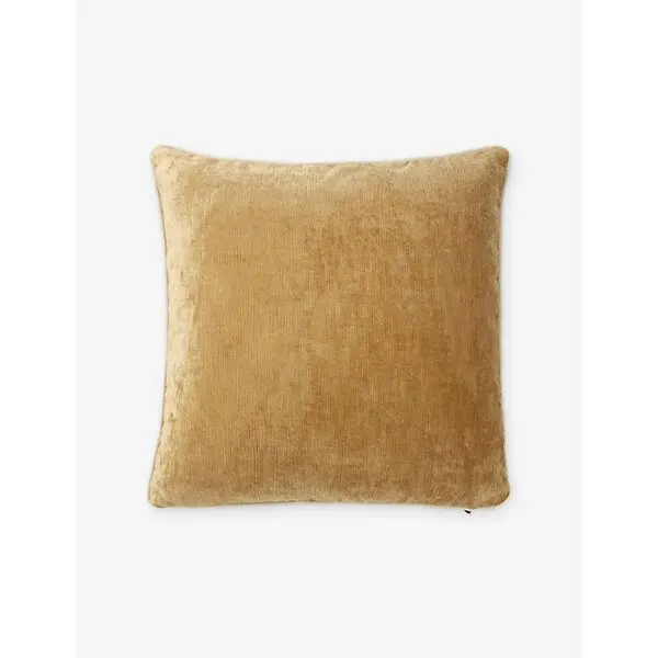 YVES DELORME Orpheo Velvet Cushion Cover 45cm X 45cm - Daim