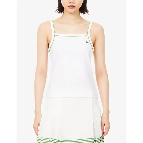 Lacoste Logo-patch Cotton-modal Jersey Tank Top