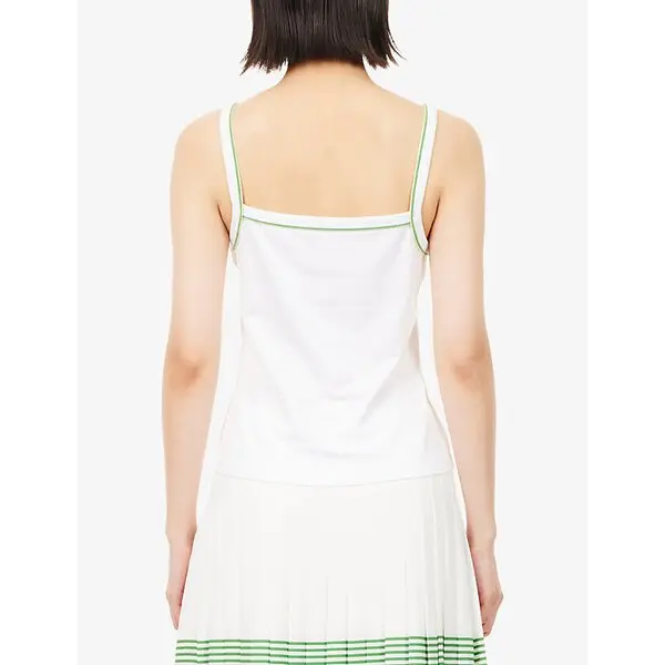 Lacoste Logo-patch Cotton-modal Jersey Tank Top