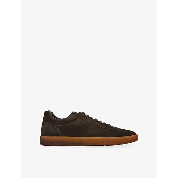 Officine Creative Halo Suede Trainers - Dark Brown