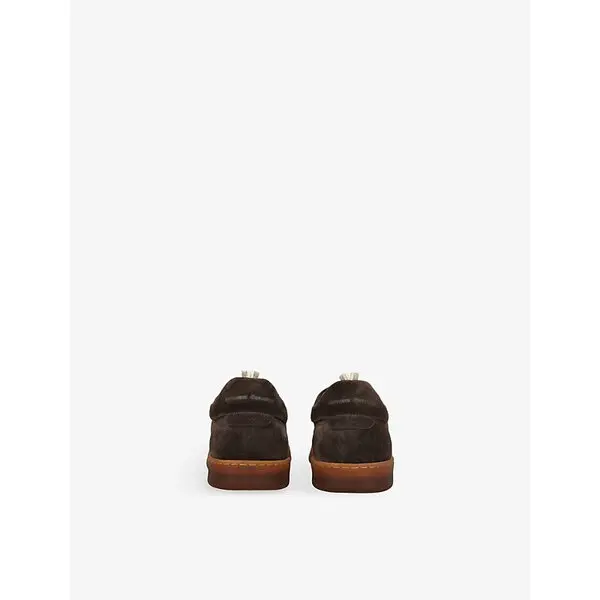 Officine Creative Halo Suede Trainers - Dark Brown