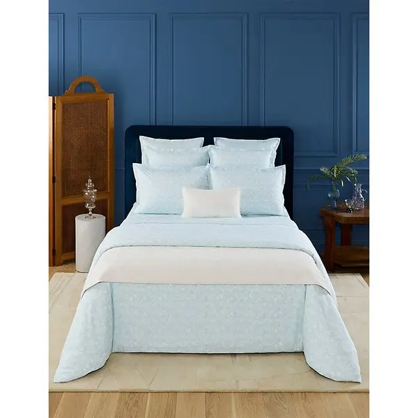 YVES DELORME Capri Cotton Duvet Cover - Aqua