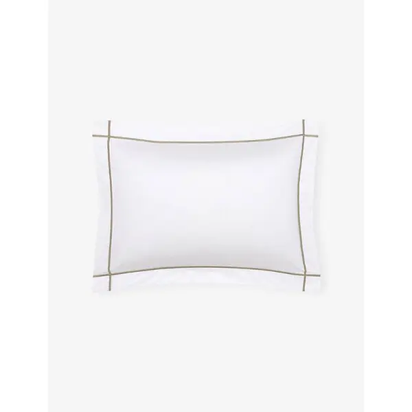 YVES DELORME Athena Cotton Oxford Pillowcase - Kaki