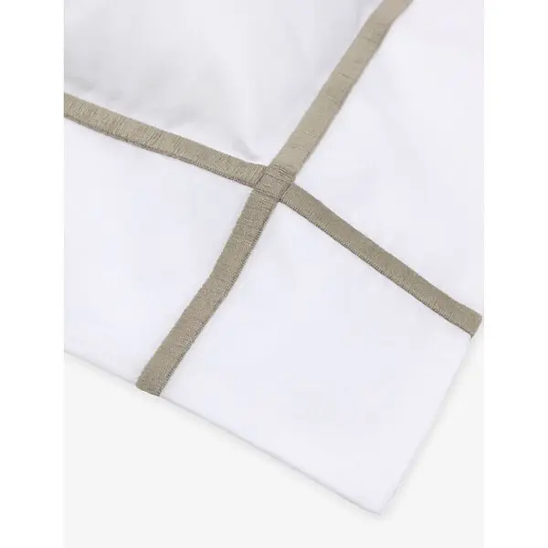 YVES DELORME Athena Cotton Oxford Pillowcase - Kaki