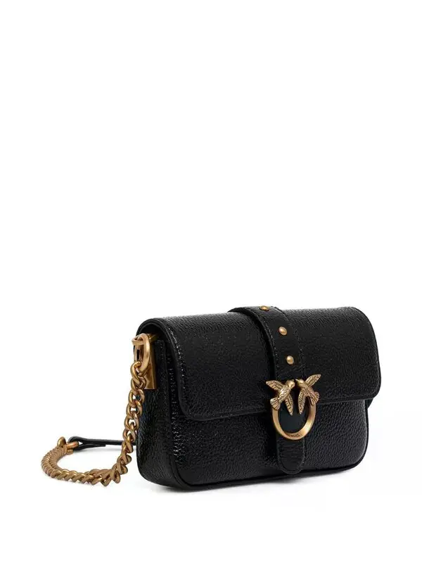 Pinko Love Birds Leather Mini Crossbody Bag