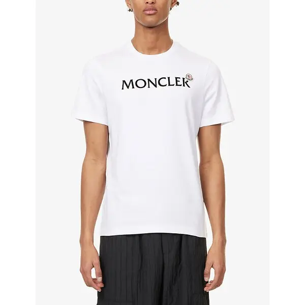 Moncler Crewneck Logo-patch Cotton T-shirt
