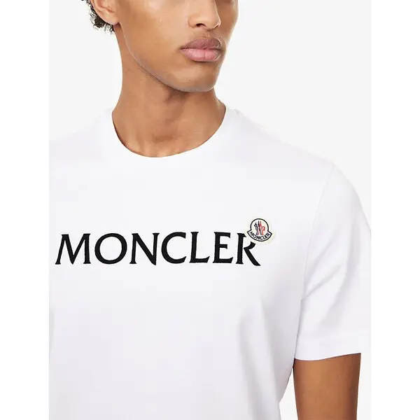 Moncler Crewneck Logo-patch Cotton T-shirt