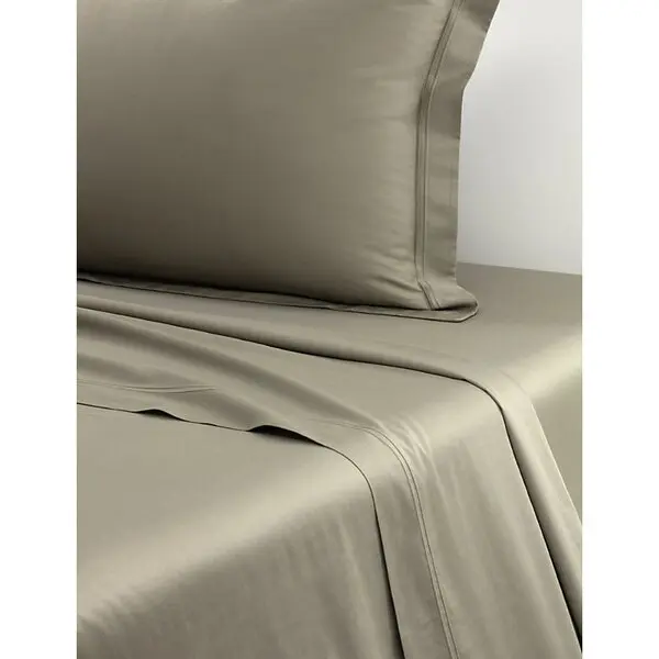 YVES DELORME Triomphe Cotton Flat Sheet - Kaki