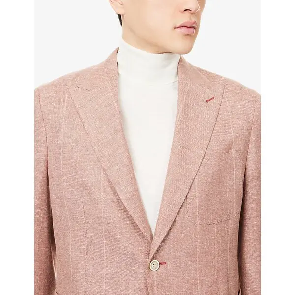 Eleventy Peak-lapel Patch-pocket Woven Jacket