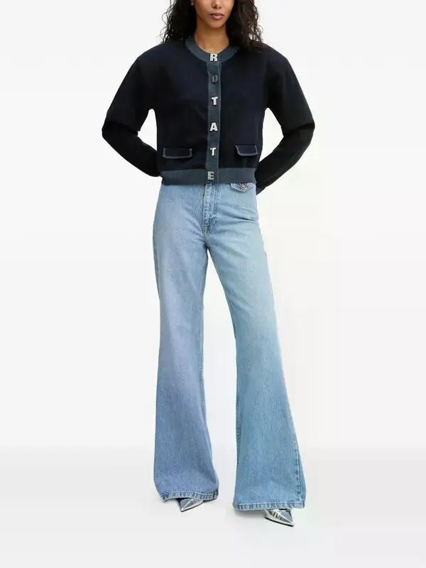 ROTATE BY BIRGER CHRISTENSEN Letter Embellishment Cardigan