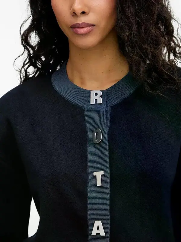 ROTATE BY BIRGER CHRISTENSEN Letter Embellishment Cardigan