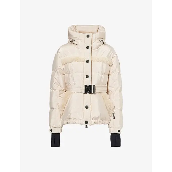 Moncler Mondim Metallic Shearling Down Ski Jacket - Medium Yellow