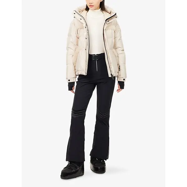 Moncler Mondim Metallic Shearling Down Ski Jacket