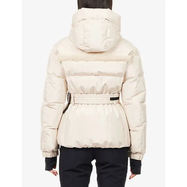 Moncler Mondim Metallic Shearling Down Ski Jacket