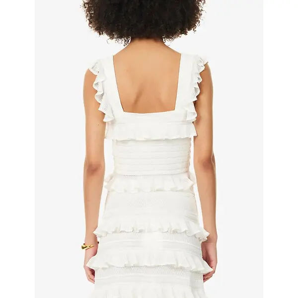 Zimmermann Luna Lace Frill Knitted Cami Top