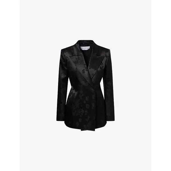 Gabriela Hearst Aleah Textured Silk Blazer - Black