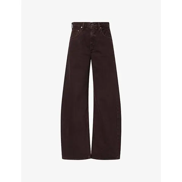AGOLDE Wide-leg Curve Denim Jeans - Sloe Berry