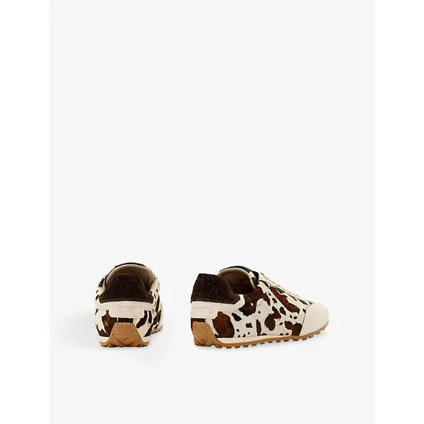 ALLSAINTS Liam Cow-print Suede Trainers