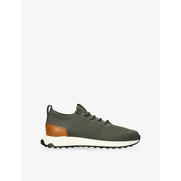 TOD'S Run 63k Calzino Knitted And Leather Trainers - Green