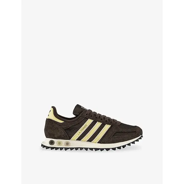 Adidas La Trainer Og Woven And Suede Trainers - Dark Brown Almost Ye