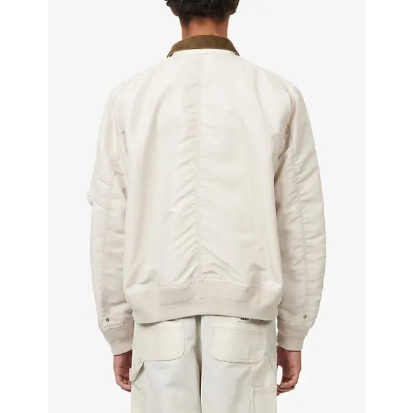 Sacai X Carhartt Wip Logo-patch Canvas Jacket - Ivory