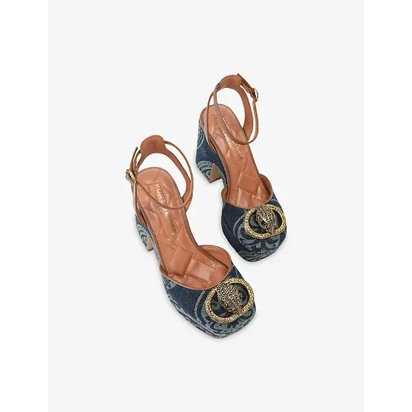 Kurt Geiger Chelsea Denim Platform Heels