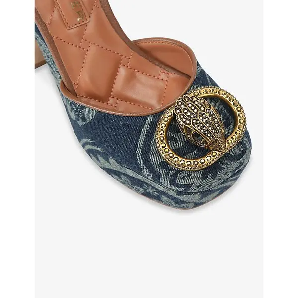 Kurt Geiger Chelsea Denim Platform Heels