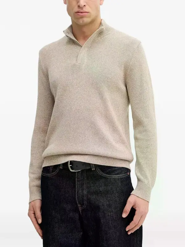 HACKETT Half-zip Funnel Neck Sweater